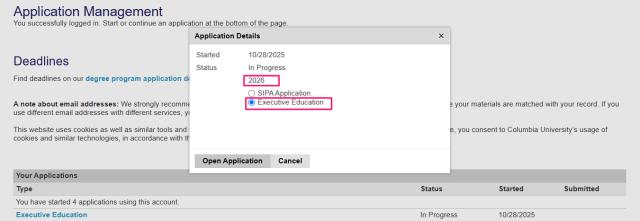 Executive Education Application Management | Columbia SIPA